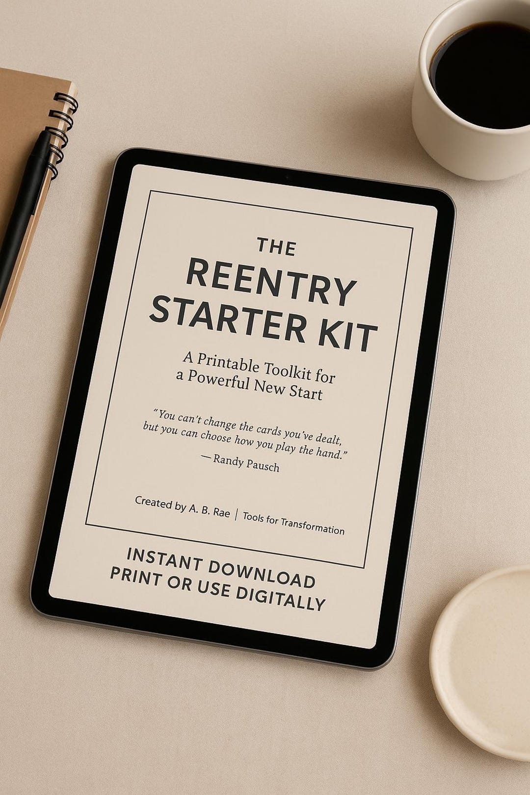Reentry Starter Kit | Printable Job Seeker Toolkit | Resume Template ...