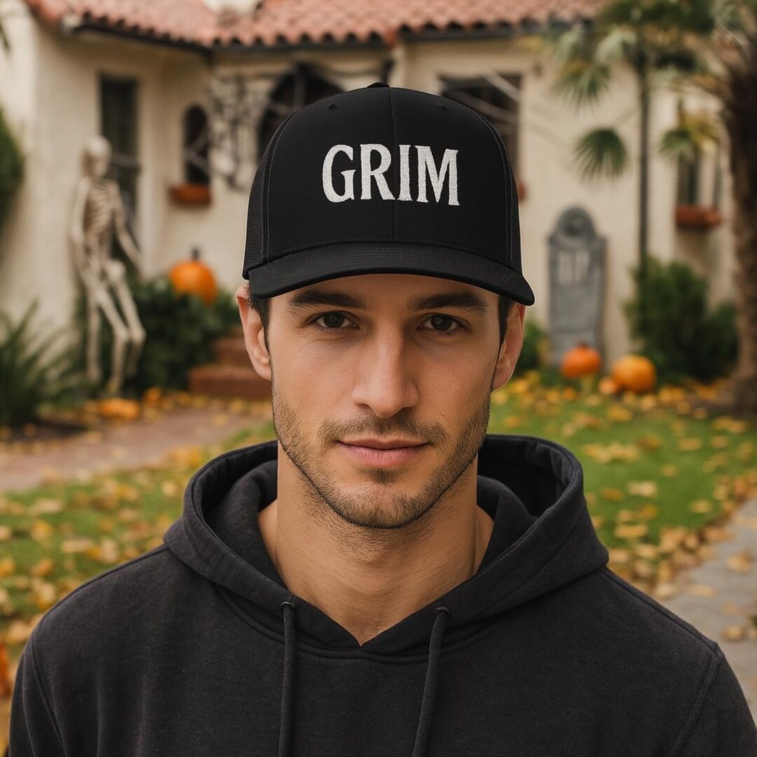 HAUNTED Trucker Hat: Bold Halloween Cap for Horror Fans - Etsy
