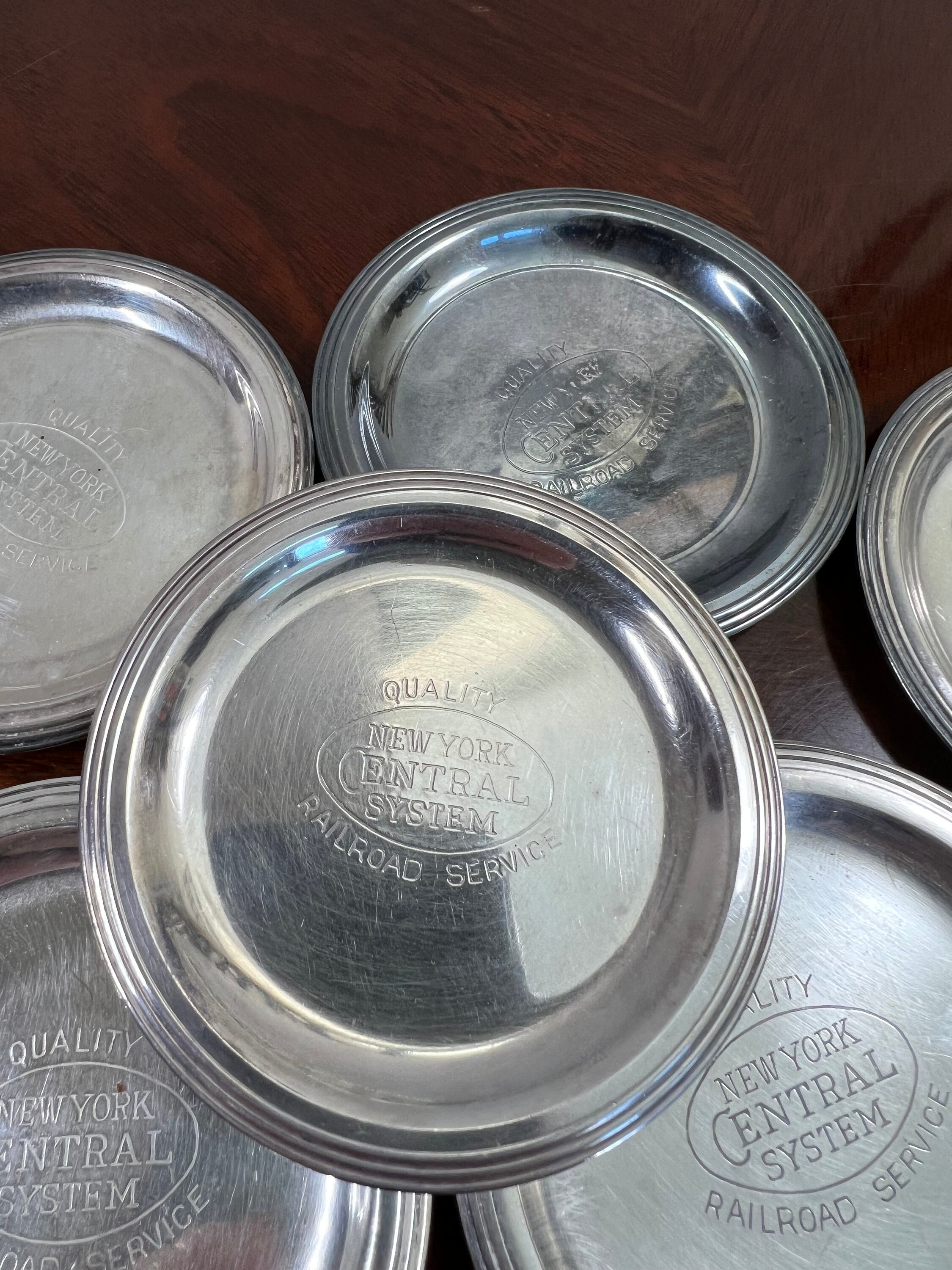 N.Y. CENTRAL RAILROAD DINING Silver Plate Trays / Butter Pat - Etsy