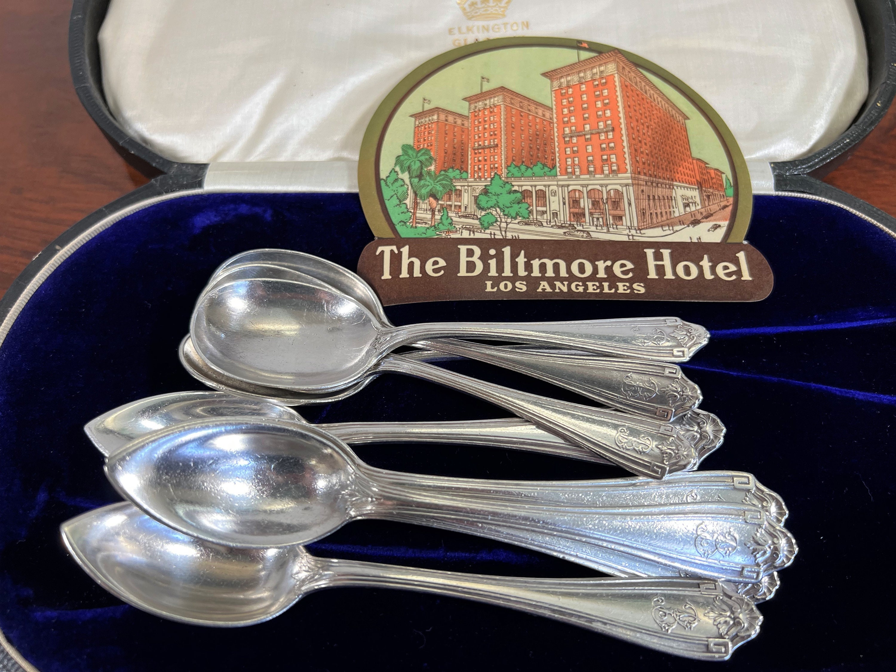 LOS ANGELES BILTMORE Hotel Silver Breakfast Silverware Grapefruit & Egg ...