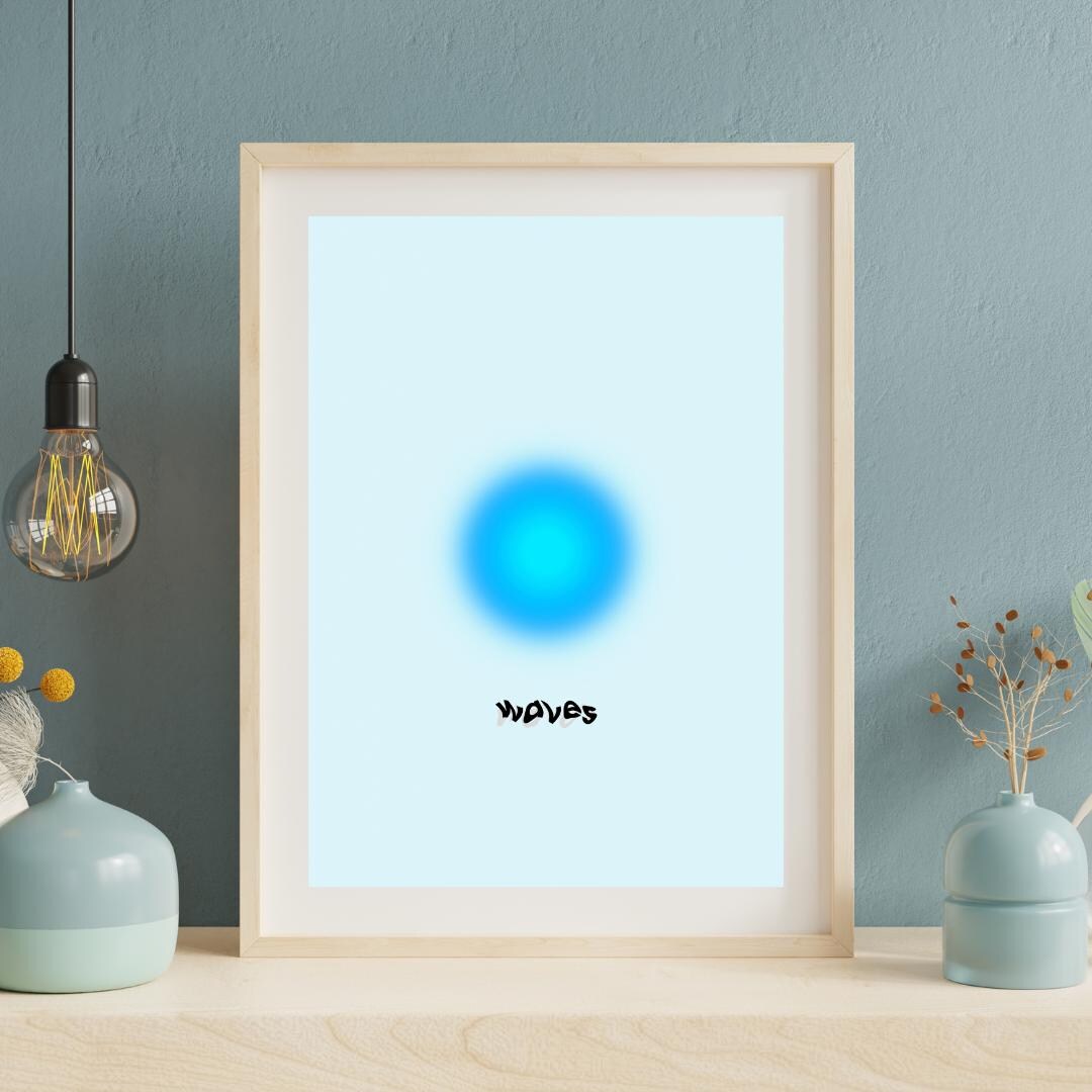 WAVES_V1_POSTER | Vibey Art Print | Relaxing Print | Calming Print ...