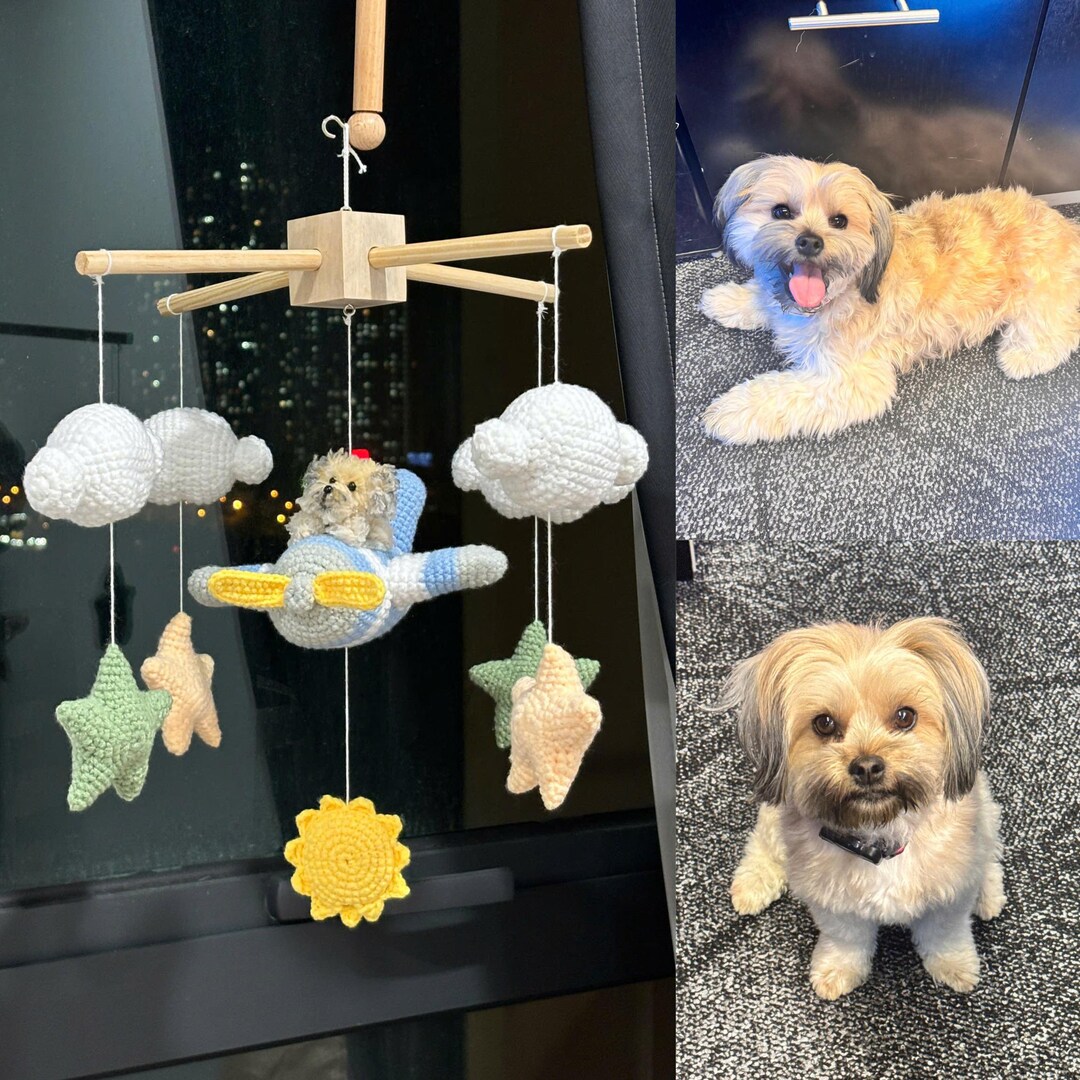 Custom Baby Mobile, Nursery Decor, Puppy Mobile, Neutral Baby Mobile ...
