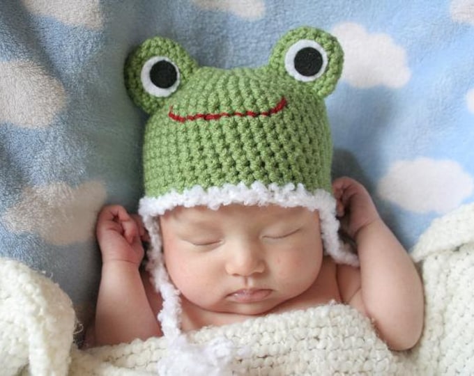 Little Frog Crochet Hat newborn - Etsy