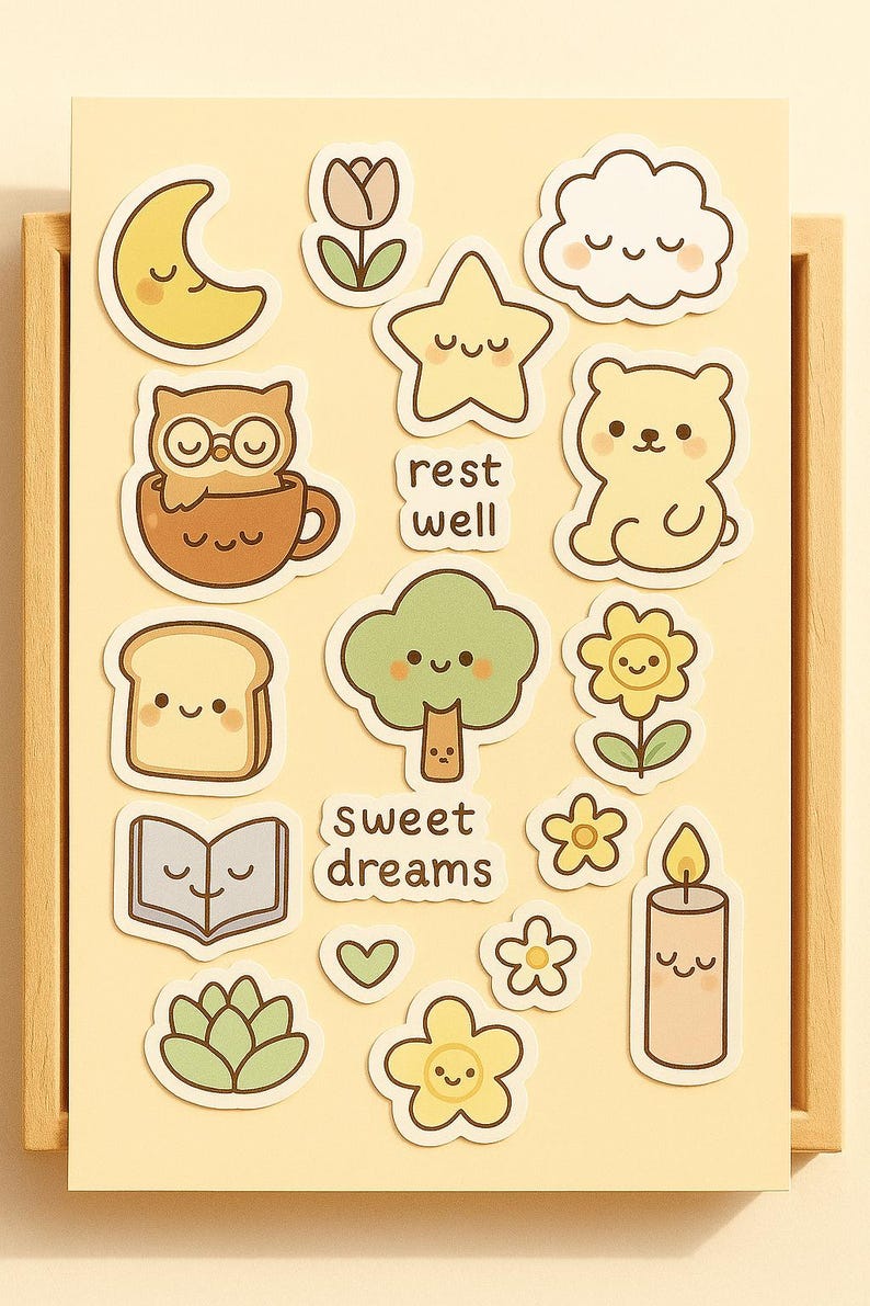 38 Kawaii Stickers- Cute Aesthetic Printable Stickers for Journaling ...