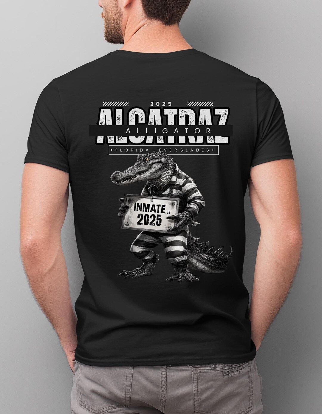 Alligator Alcatraz Inmate Mugshot Shirt Funny Florida Prison Tee ...