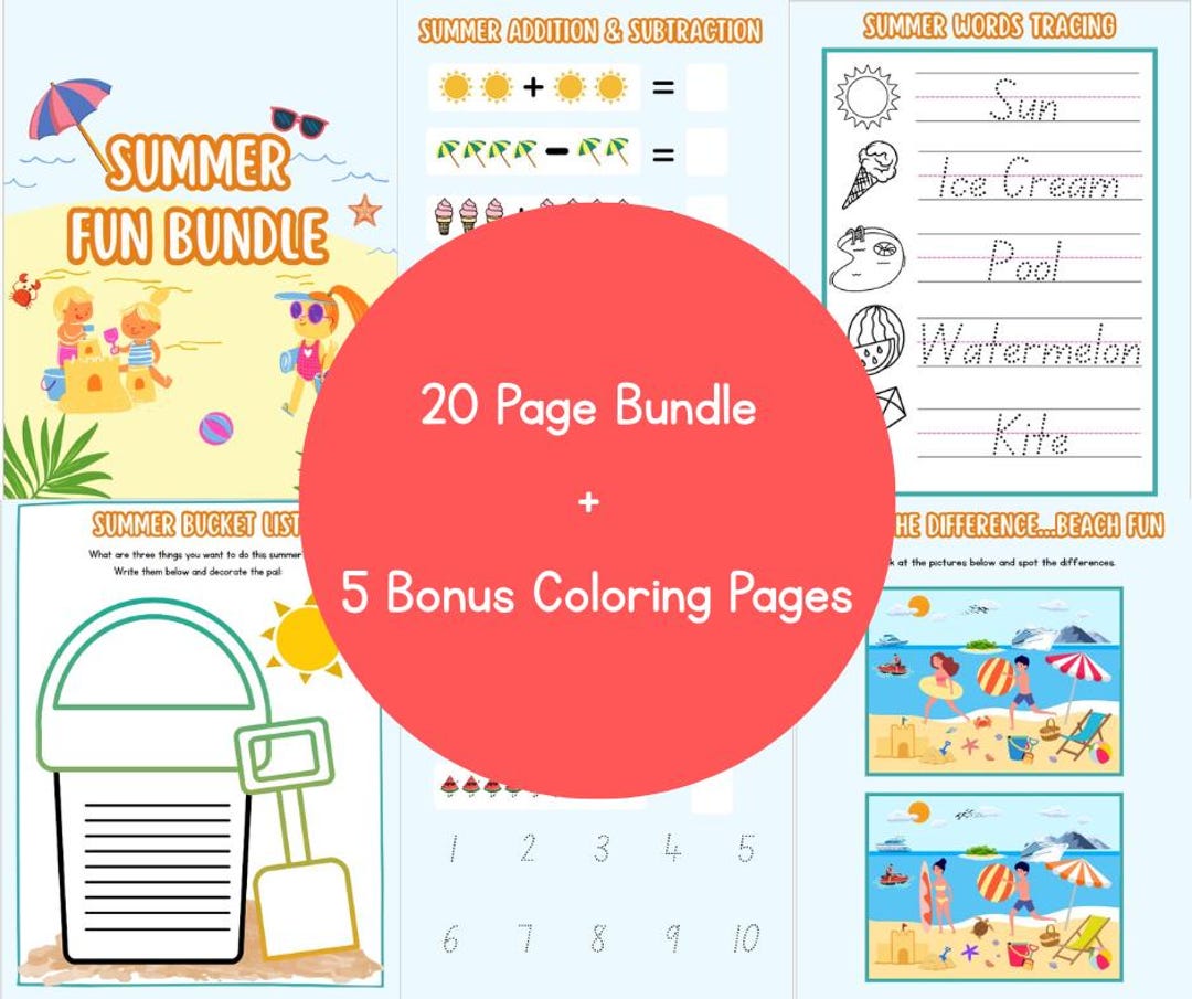 Kids Activity Pack, Printable Activity Pack for Children| Printable ...
