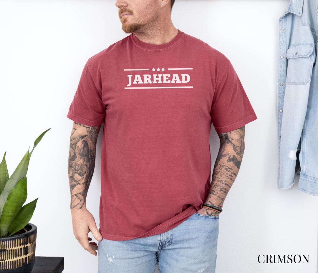 Jarhead T-shirt, Marine Corps Tee, Comfort Colors Shirt, Crimson, Blue ...