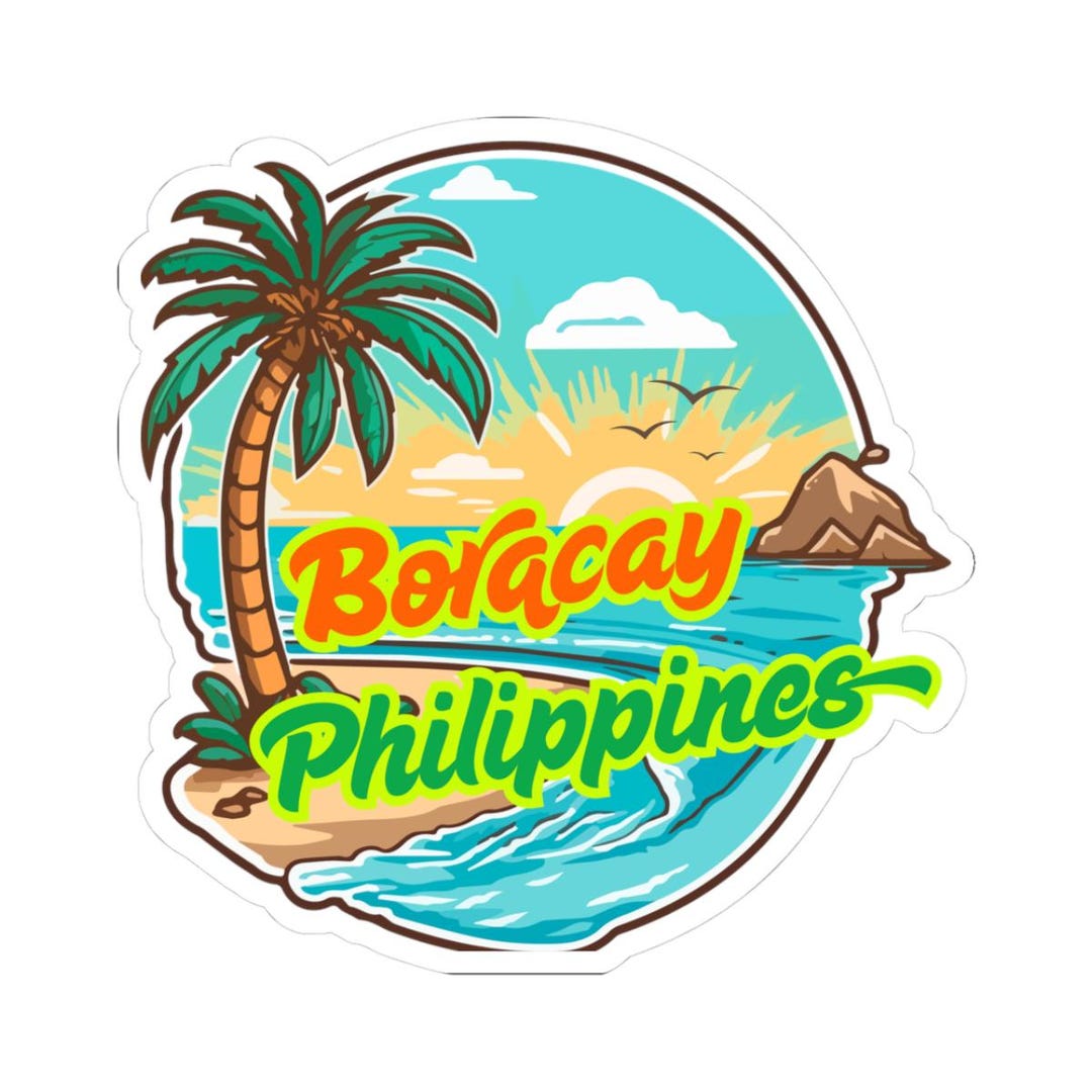 Tropical Boracay Stickers, Aesthetic Beach Decor, Travel Laptop ...