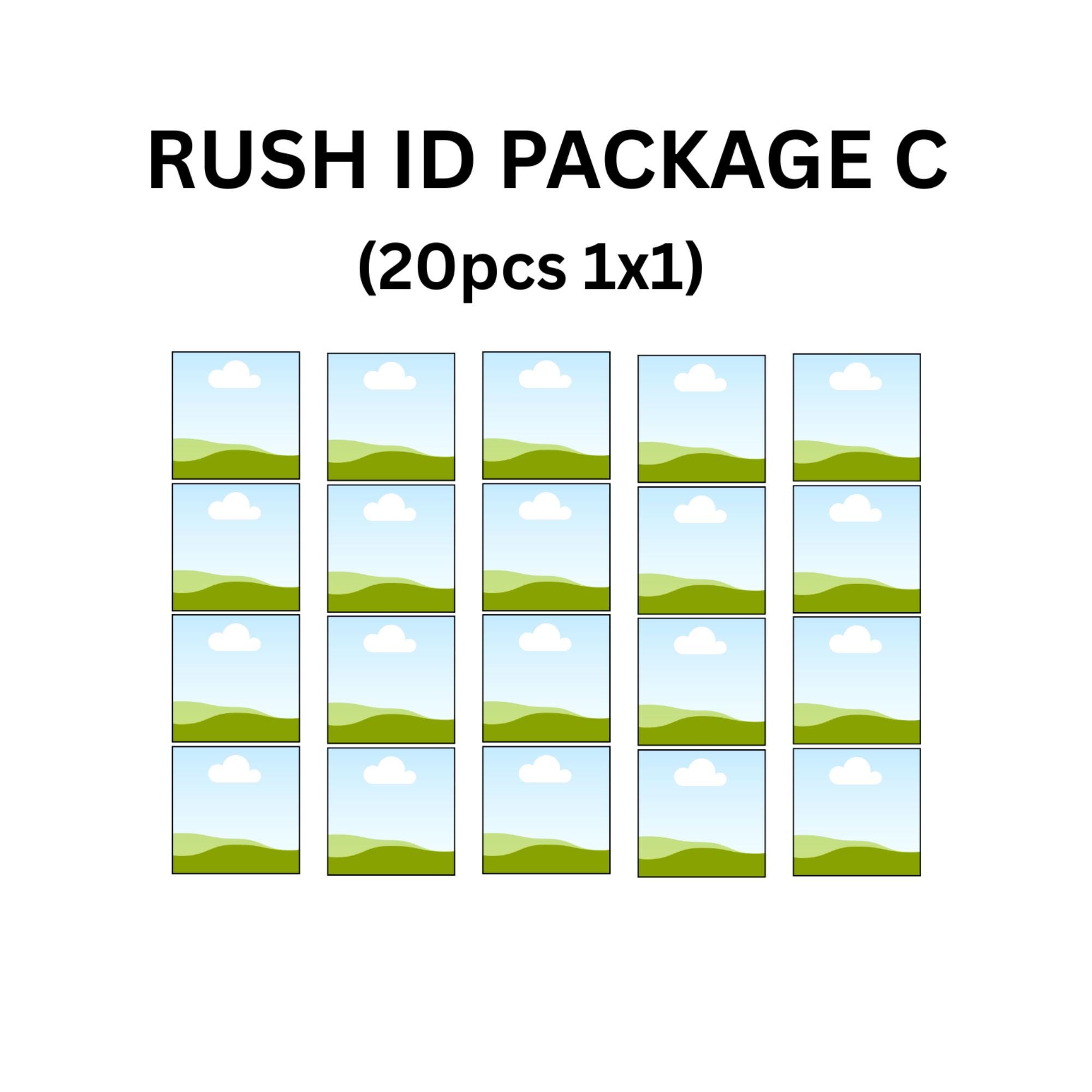 Rush ID Template Bundle | Canva Drag & Drop | Packages A-F With 1x1 ...