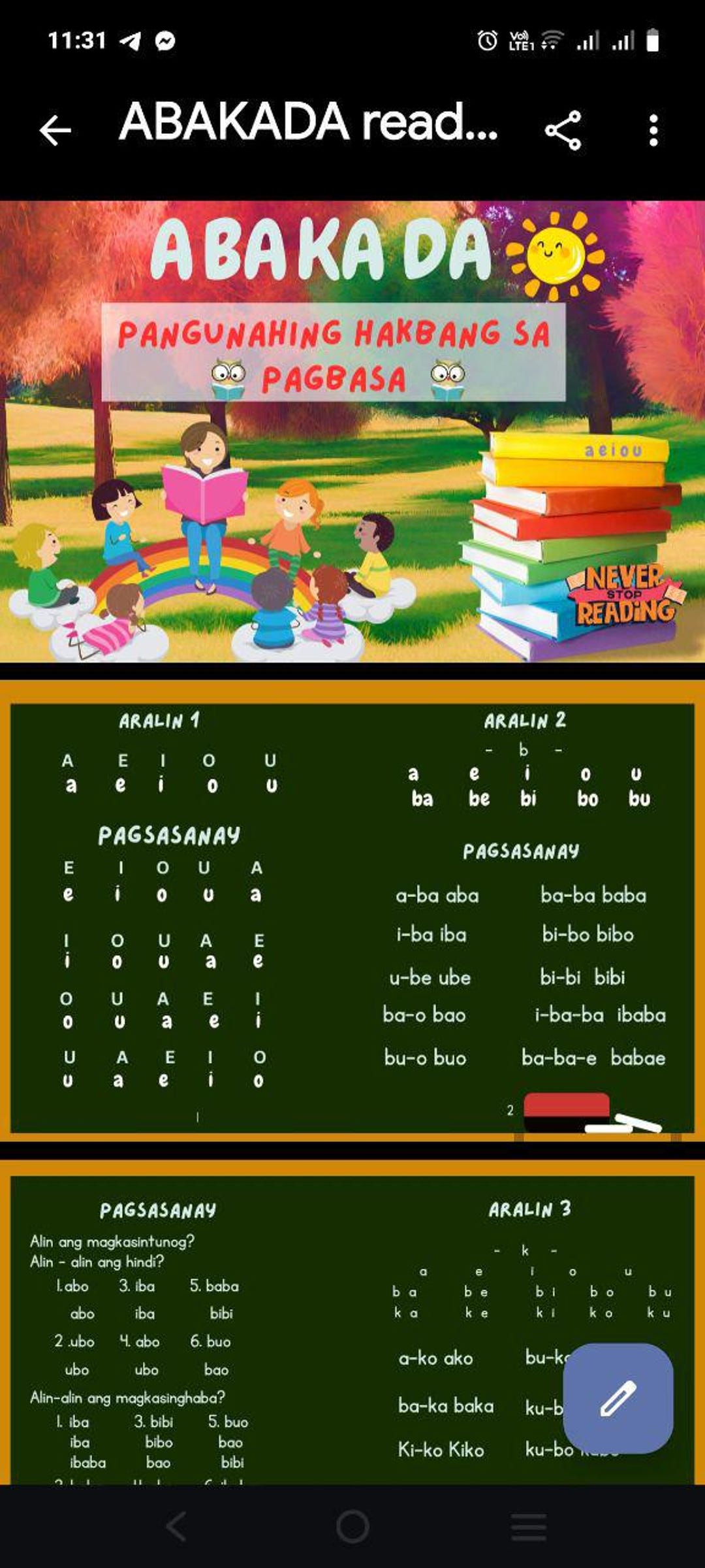 Abakada Reading Lessons Aralin 1–39 | Unang Hakbang Sa Pagbasa ...
