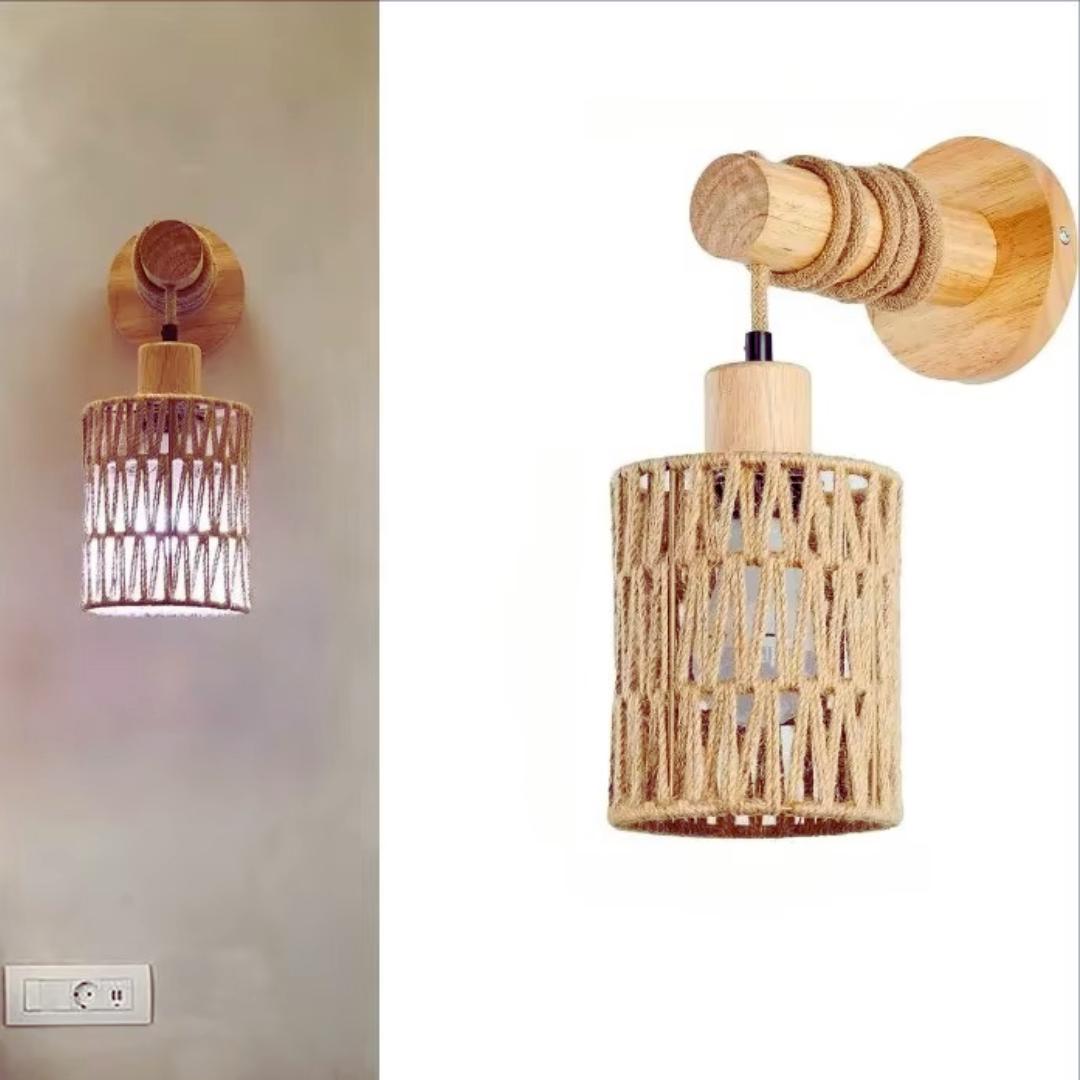 Boho Woven Wall Lamp - Etsy