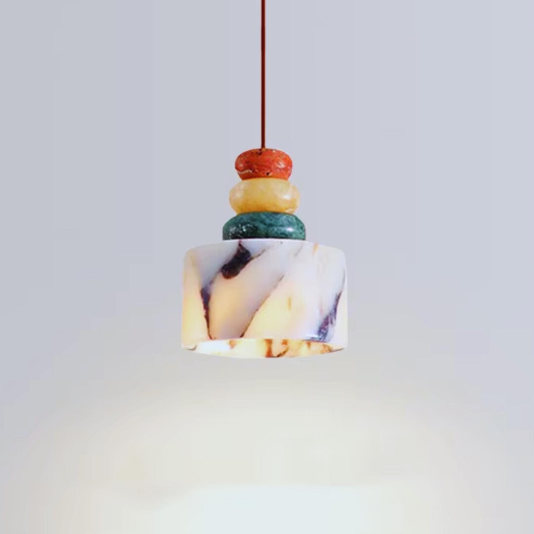 Luxury Marble Stone Pendant Light: Bulgari-inspired Wabi Sabi LED ...