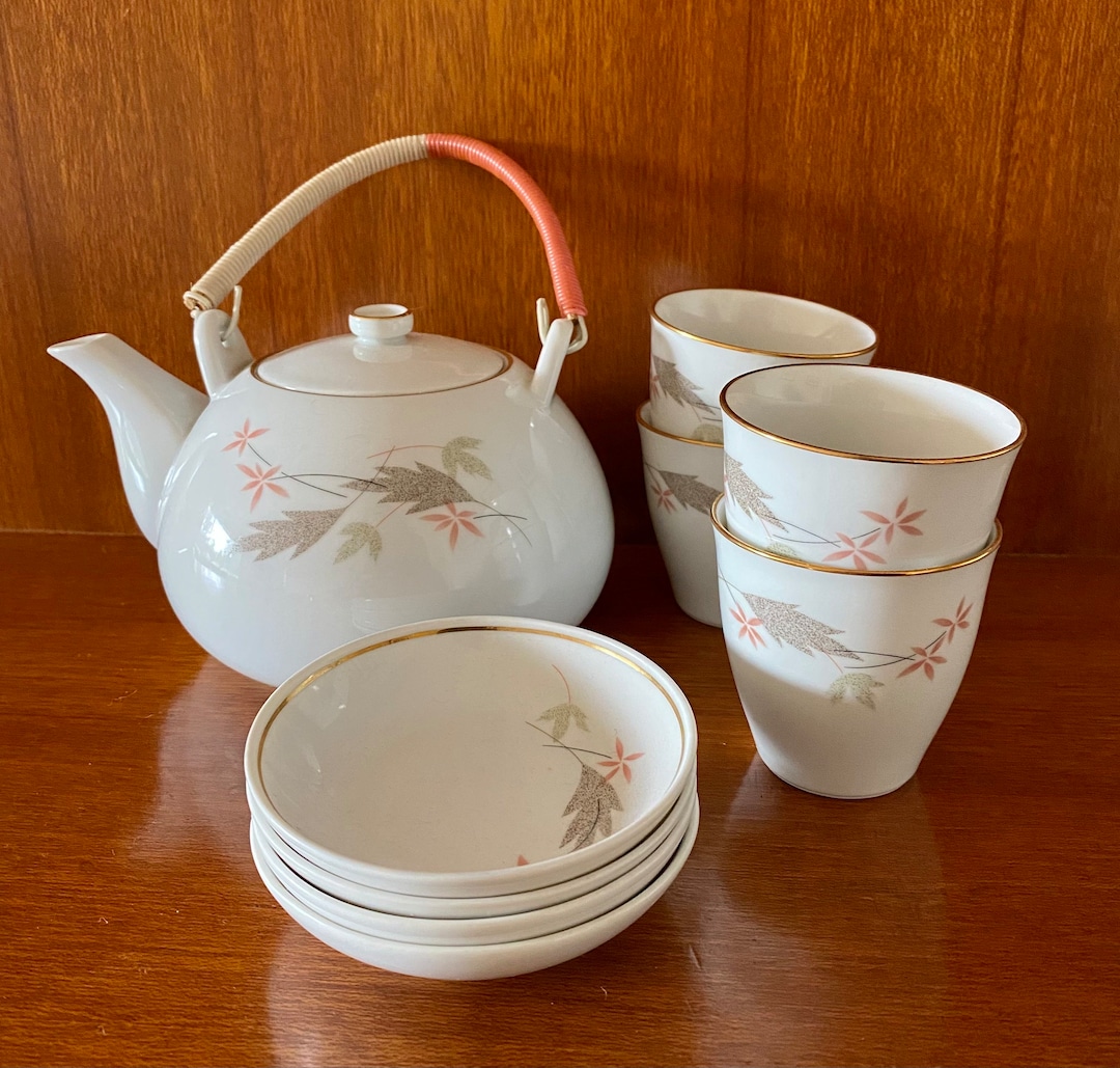 Noritake Tea Set Leaves and Flowers Circa 1955 - Etsy