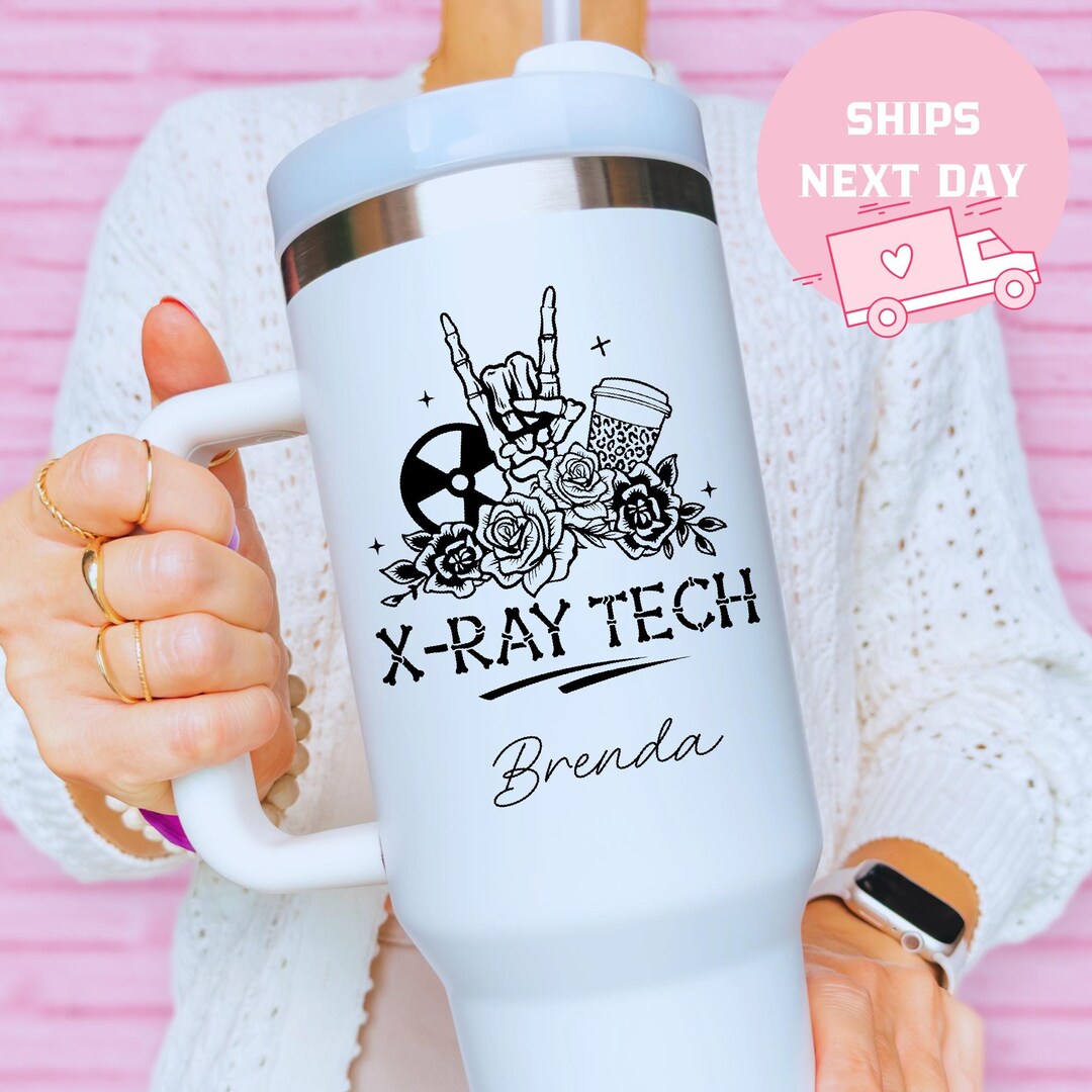 X-ray Tech Tumbler, Radiology Technician Cup, Personalized X-ray Tech ...