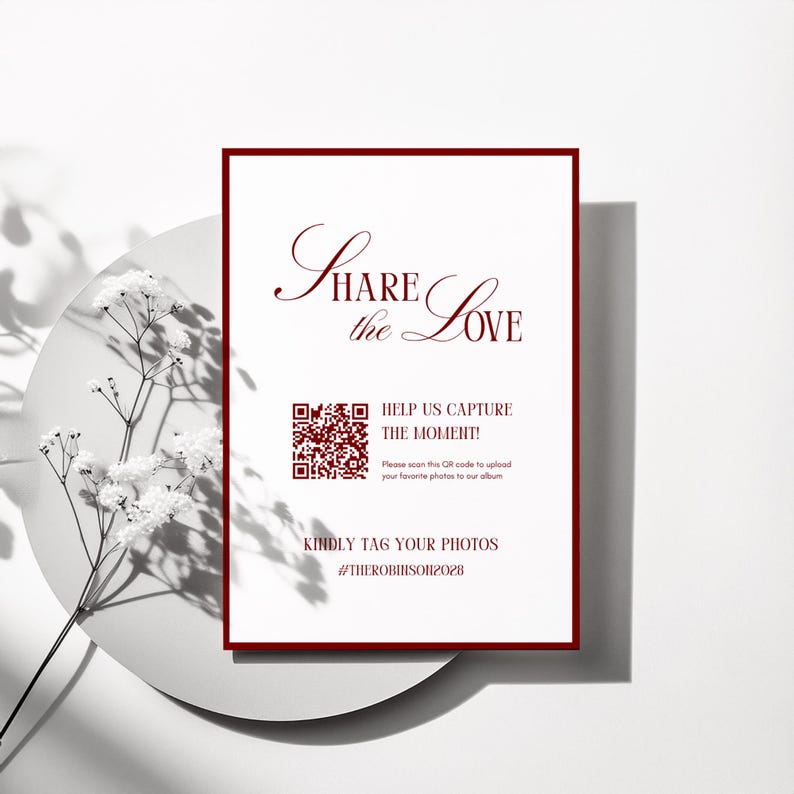 Classic Wedding Share the Love Sign • Canva Template • Elegant ...
