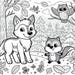Woodland Animals Coloring Book - Etsy