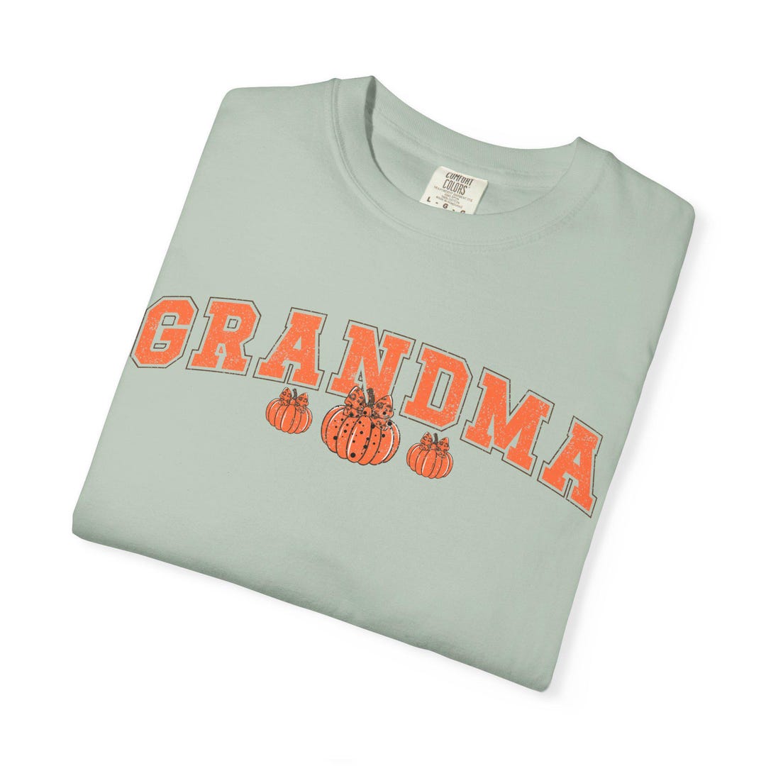 Grandma Pumpkin Tshirt, Fall Colors Garment-dyed Tee, Grandmother Gift ...