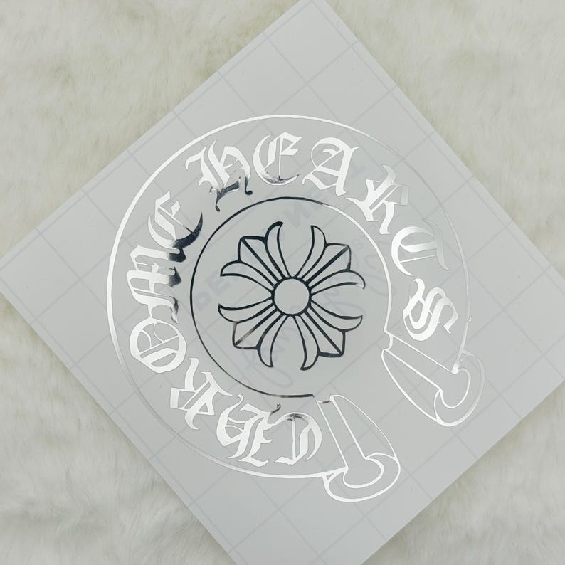Chrome Hearts Inspired Vinyl Decal – Gothic Aesthetic Stickers, Silver ...