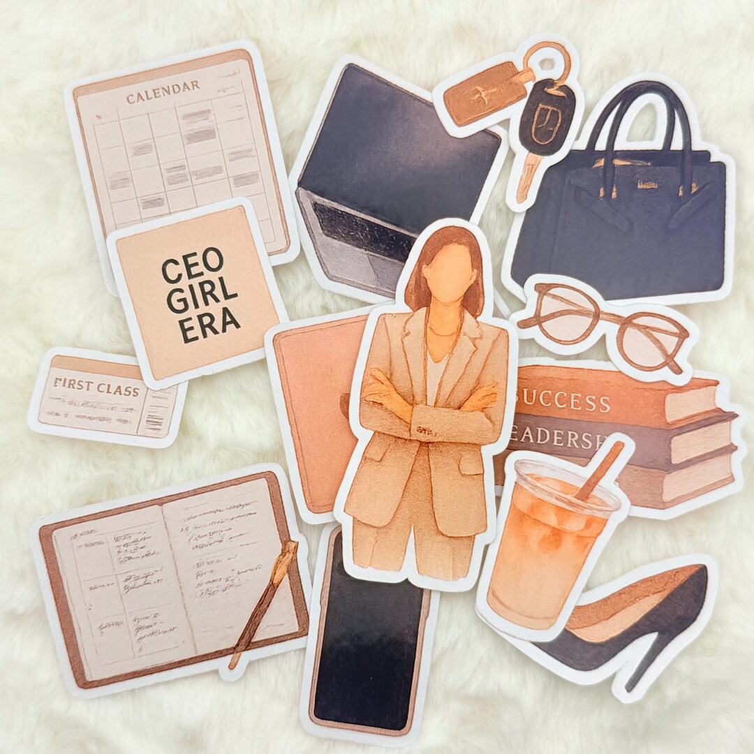 CEO Girl Era Sticker Pack: Glossy Watercolor Planner Stickers - Etsy