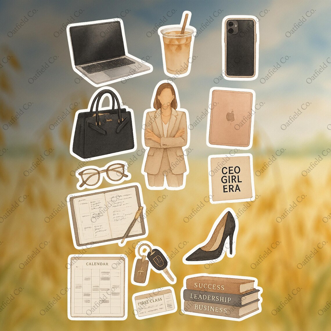 CEO Girl Era Sticker Pack: Glossy Watercolor Planner Stickers - Etsy