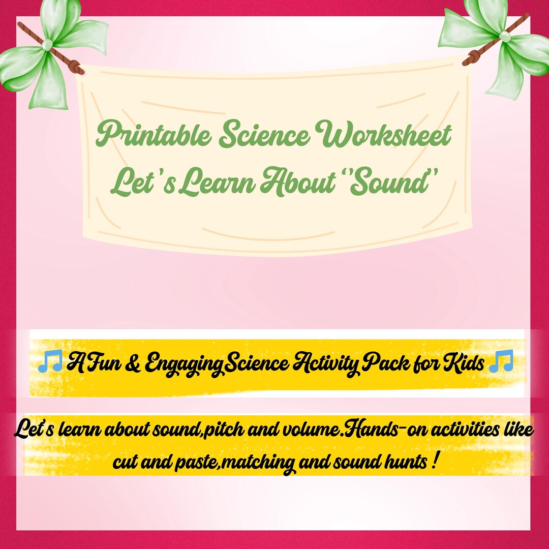Printable Science Worksheets|science Worksheets for Kids|sound ...