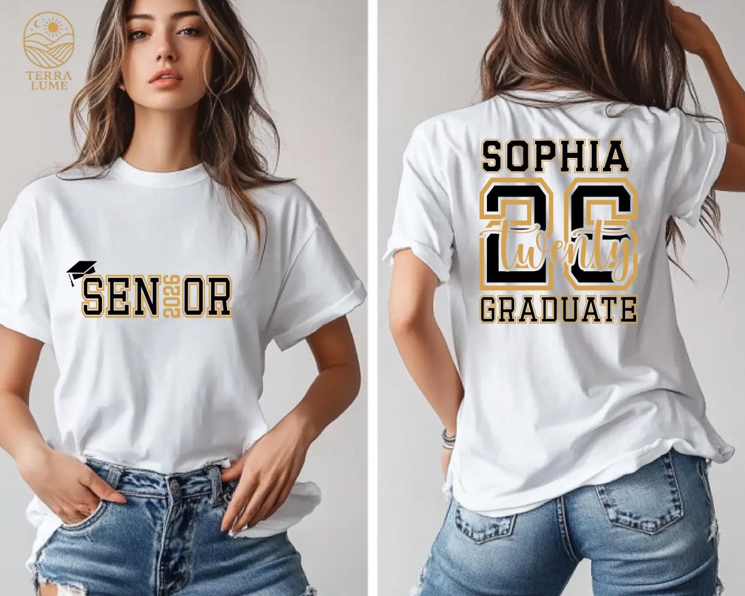 Personalized Senior 2026 Graduation Shirt, Class of 26 Graduate Tee - Etsy
