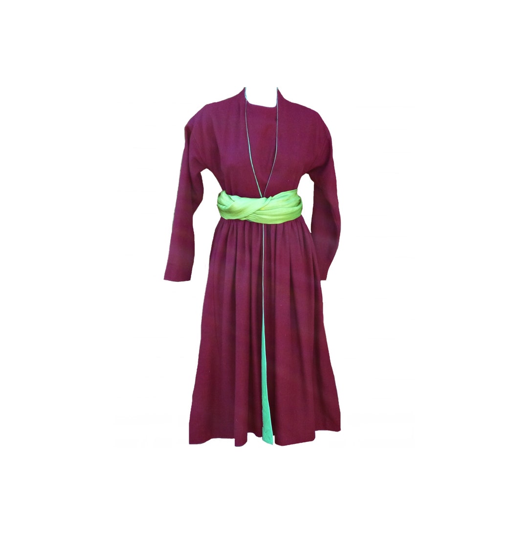 Vintage Buddhist Style Robe From Ladakh, Goncha, Goucha, Kuntop Wool ...