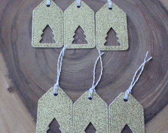 Glitter Gift Tags - Etsy