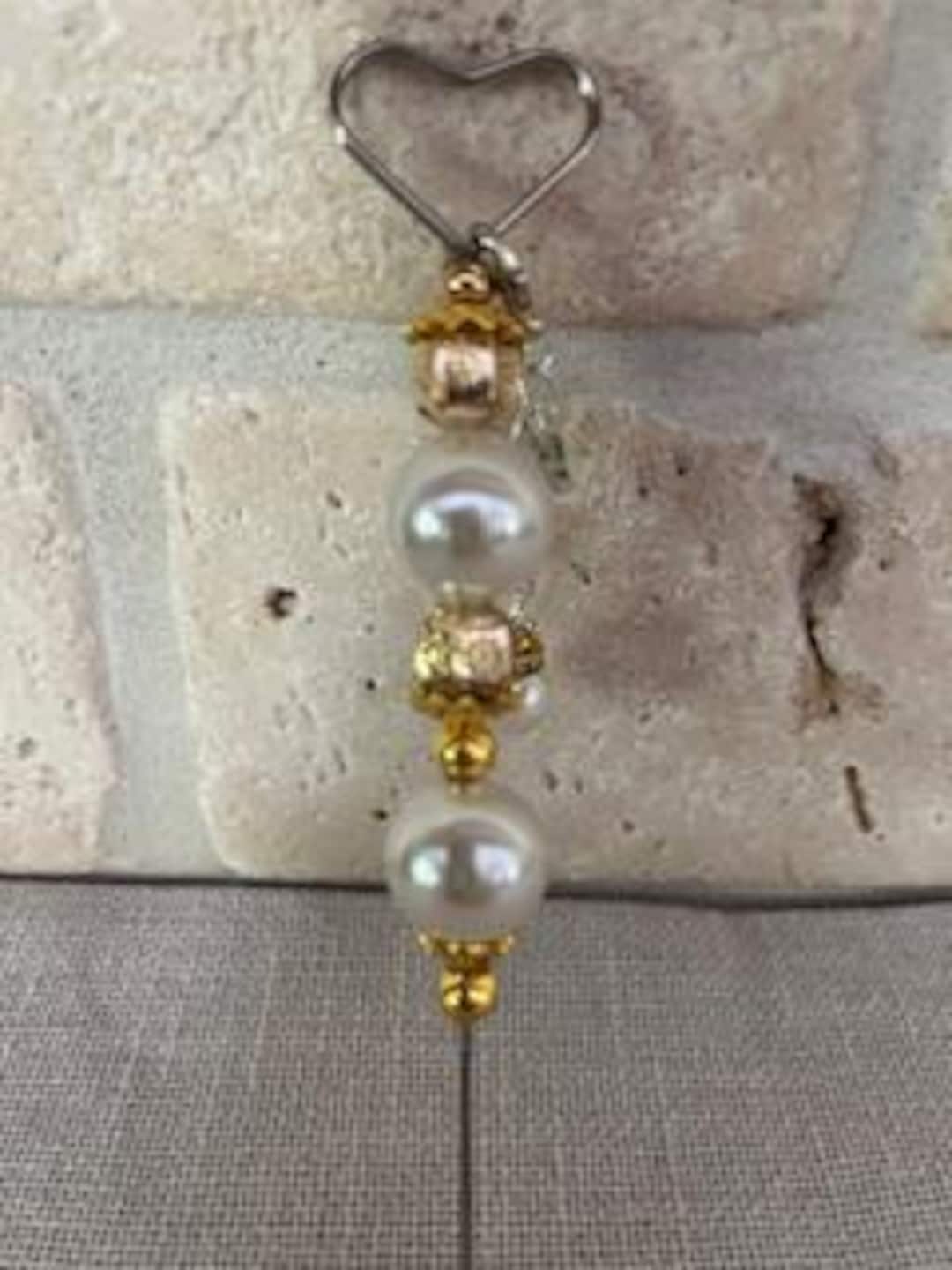 Pokey Tool- Pearl and Gold Crafters Tool W/pearl Charm, Scrapbookers ...