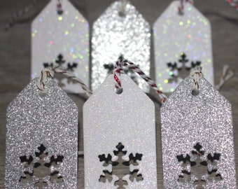 Glitter Gift Tags - Etsy