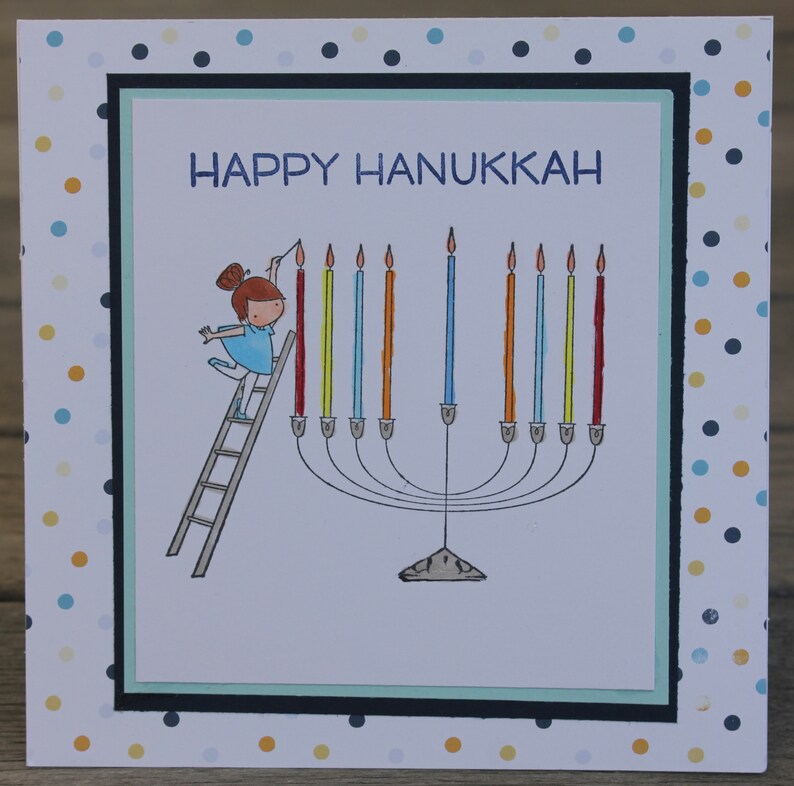 Hanukkah Card, Menorah Hanukkah Card, Stamping Bella Hanukkah Card ...
