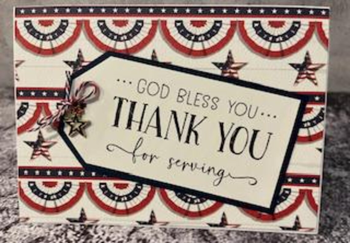 Military Card, Military Thank You Card, Veterans Thank You for Your ...