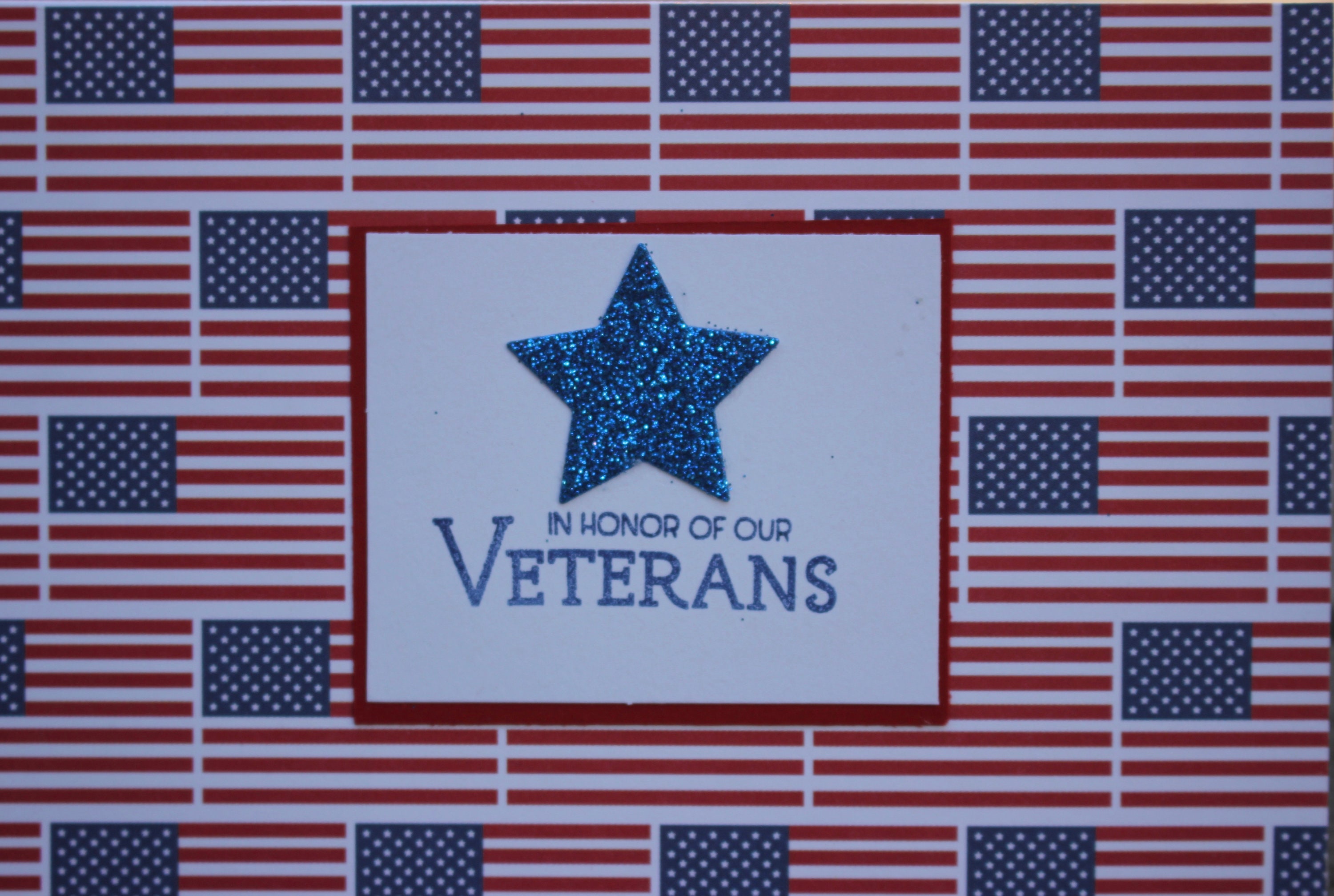 Military Card, Veteran Thank You Card, Honor Flight Card, American Flag ...