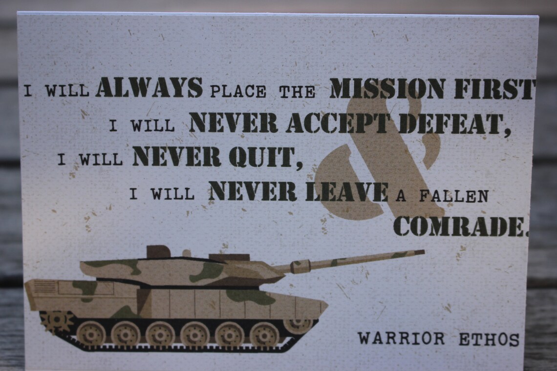 Military Card, Army Thank You Card, Thank You for Your Service Card ...