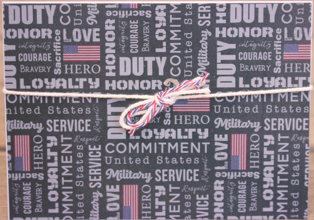 Military Card, Military Service Card, Military Hero Card - Etsy