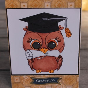 Graduation Congrats Card, Owl Graduation Card, Owl With Diploma ...