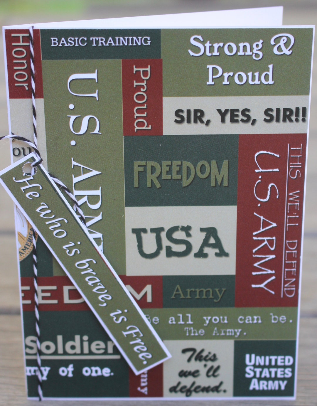 U.S. Army Card Military Card Army Card - Etsy