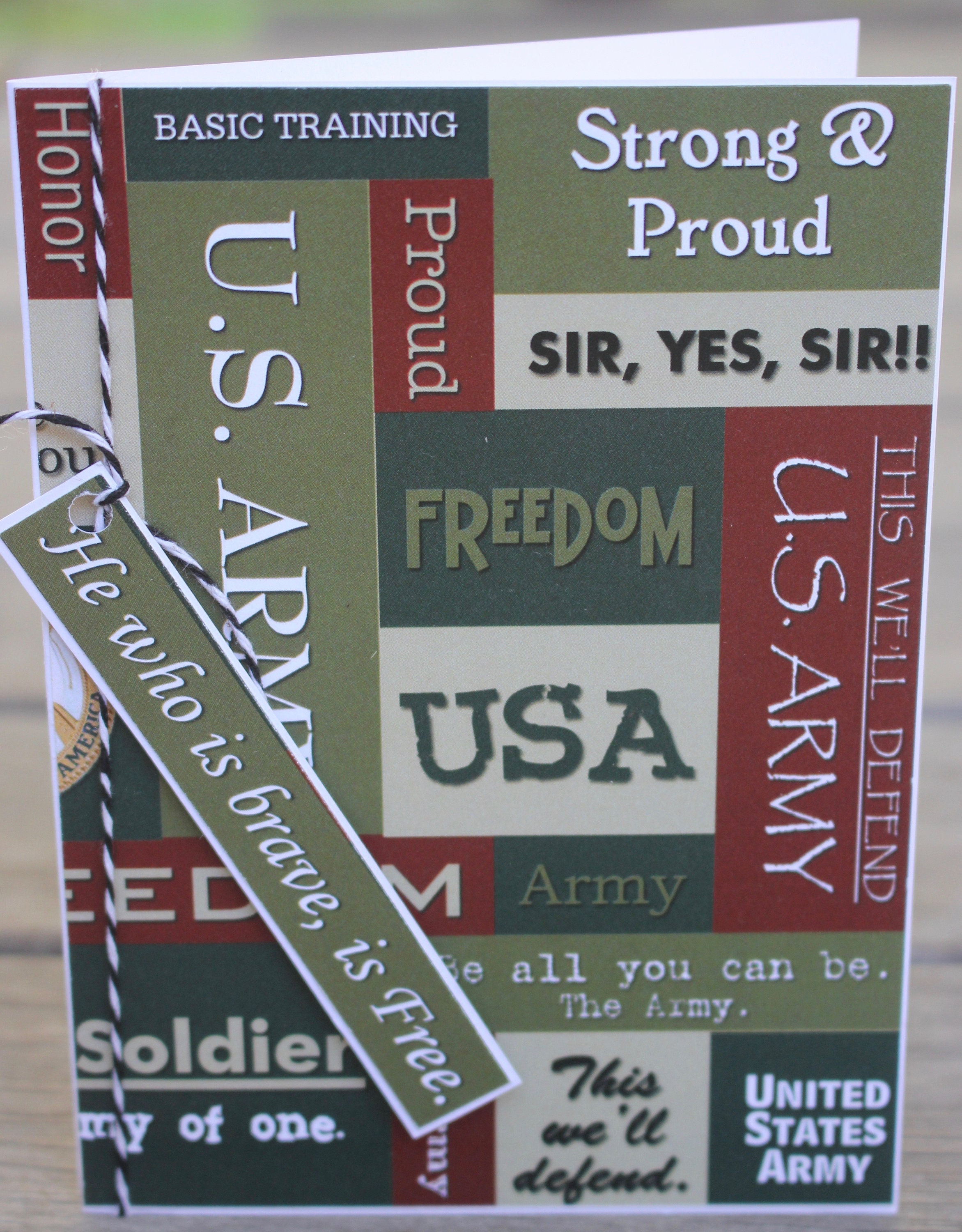 U.S. Army Card Military Card Army Card - Etsy