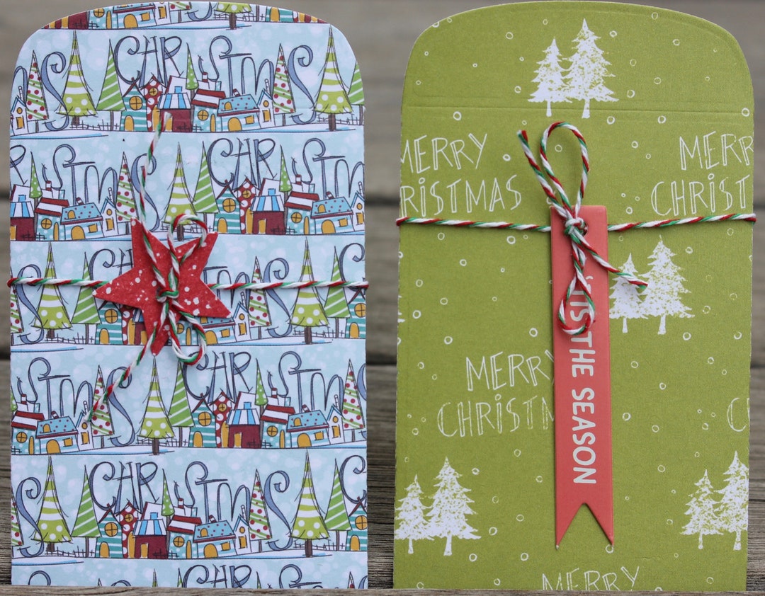 Christmas Gift Card Holders, Christmas Trees Gift Card Holder, Merry ...