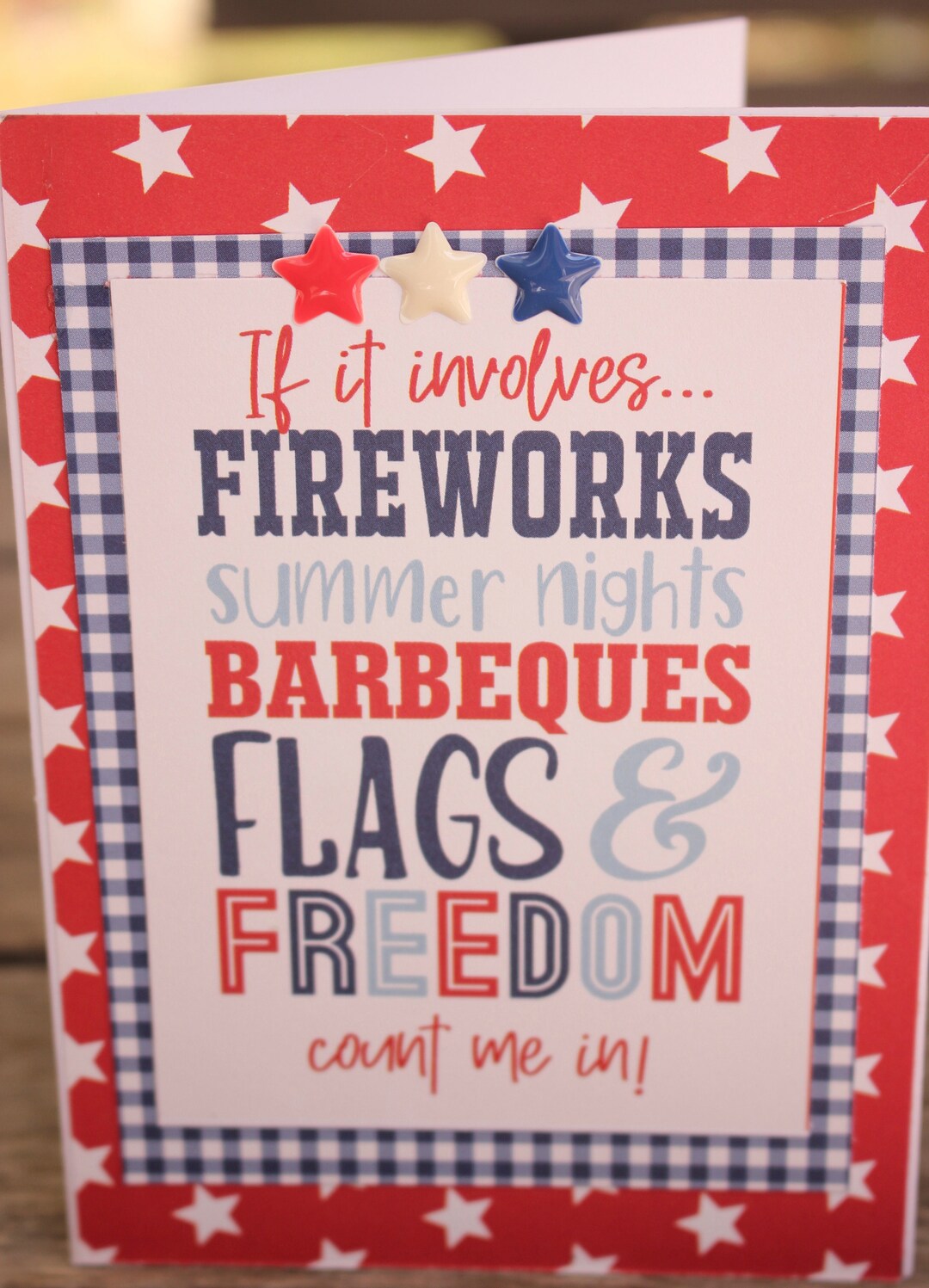4th of July Card, USA Independence Day Card, America Birthday Card ...