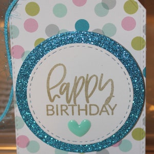 Birthday Gift Tags, Confetti Birthday Gift Tags, Handmade Birthday Gift ...