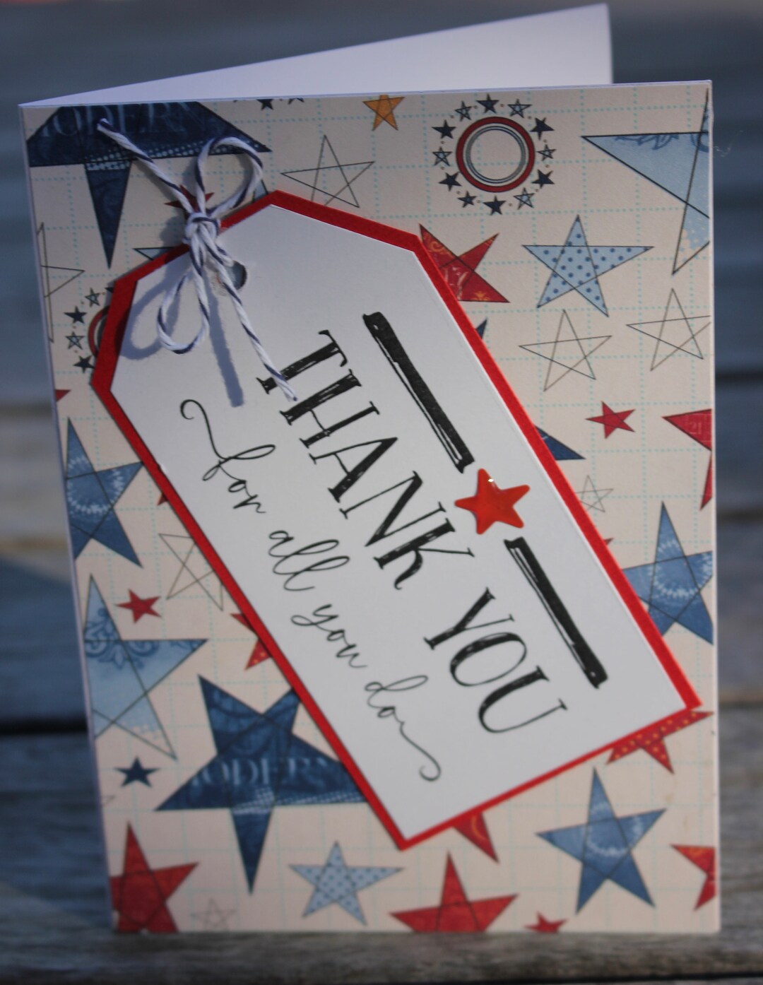 Military Card, Military Thank You Card, Stars and Stripes Forever Card ...
