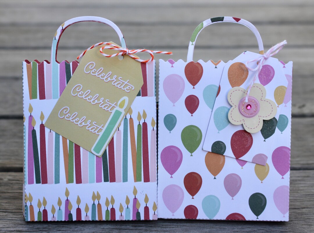 Birthday Gift Bag Card Holders, Balloons Gift Bag Holder, Birthday ...