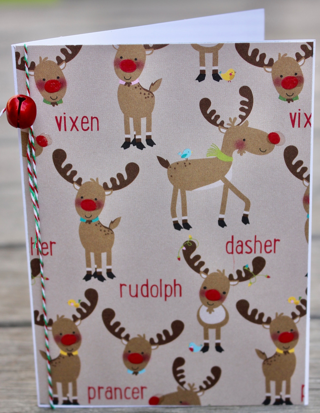 Christmas Card Rudolph the Red Nosed Reindeer Card Reindeer - Etsy
