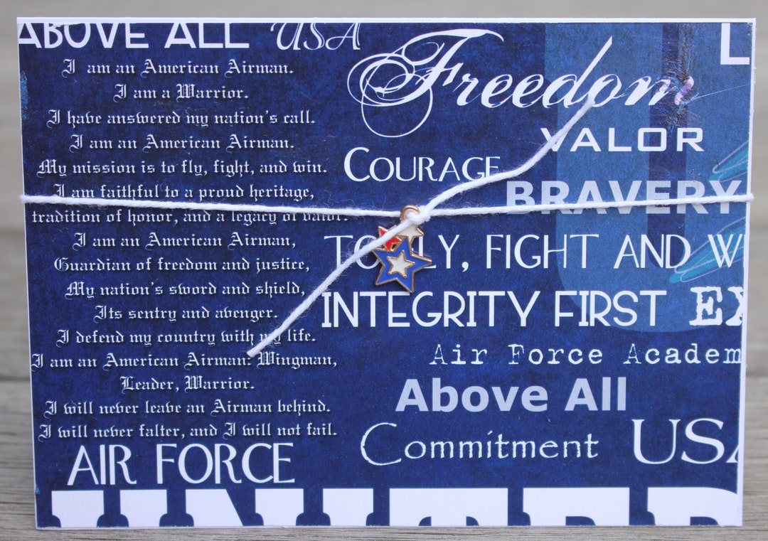 Air Force Thank You Card, Military Thank You Card, Patriotic Thank You ...