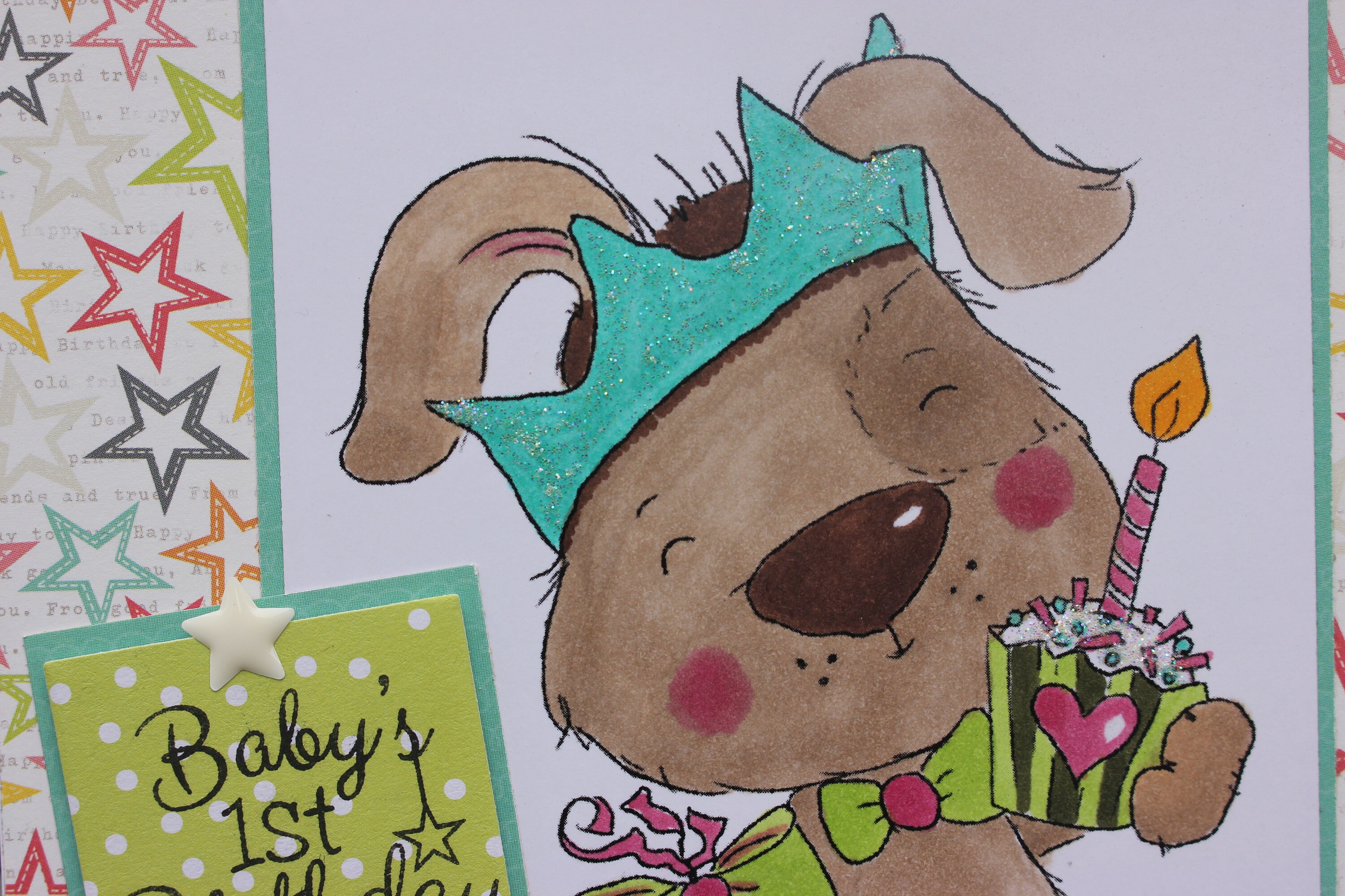 Baby's 1st Birthday Card Dog Themed 1st Birthday Card | Etsy