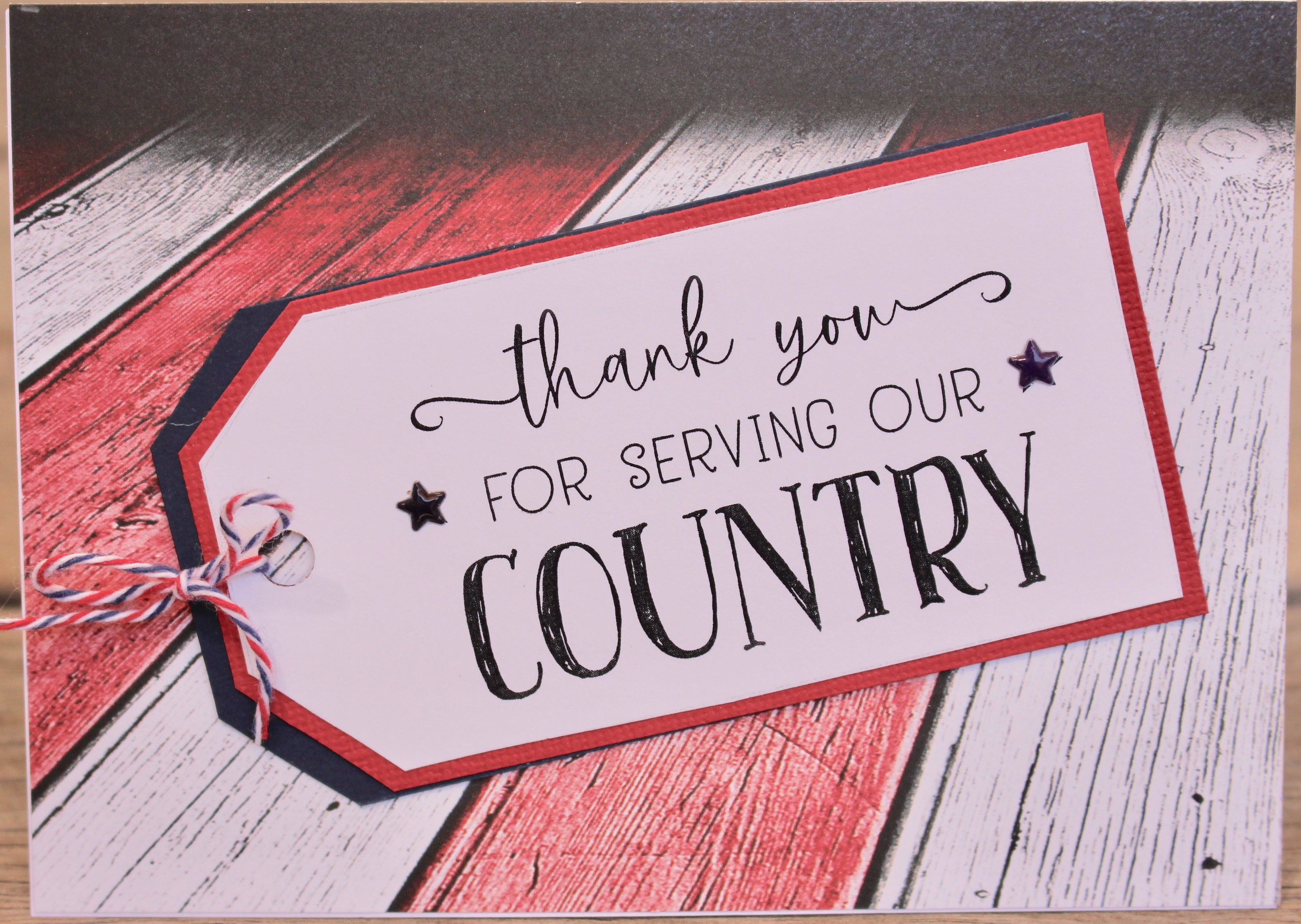 Military Card, Military Thank You Card, Thank You for Serving Our ...