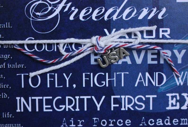 Air Force Card, Military Card, Air Force Card With USA Charm - Etsy