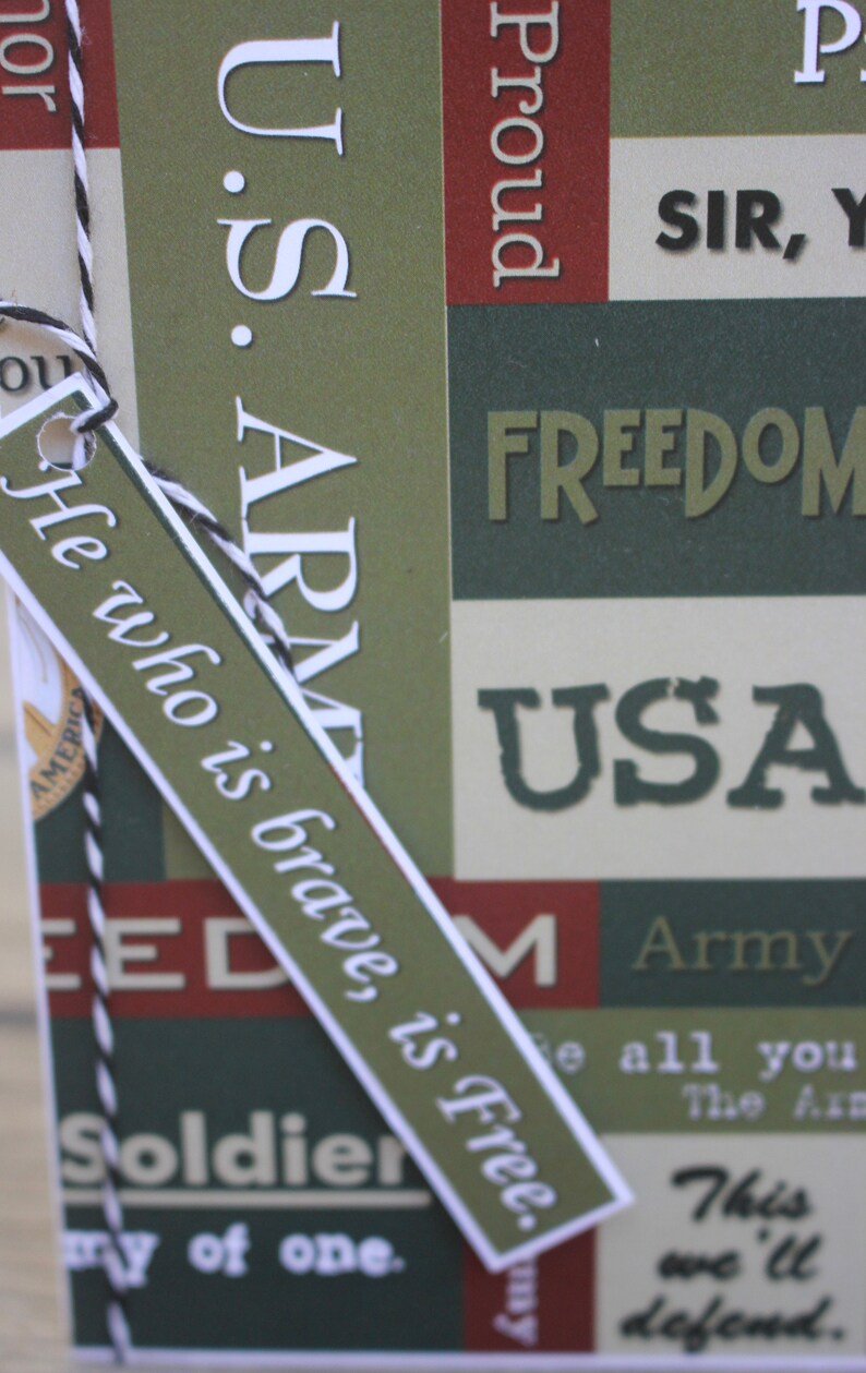 U.S. Army Card Military Card Army Card - Etsy
