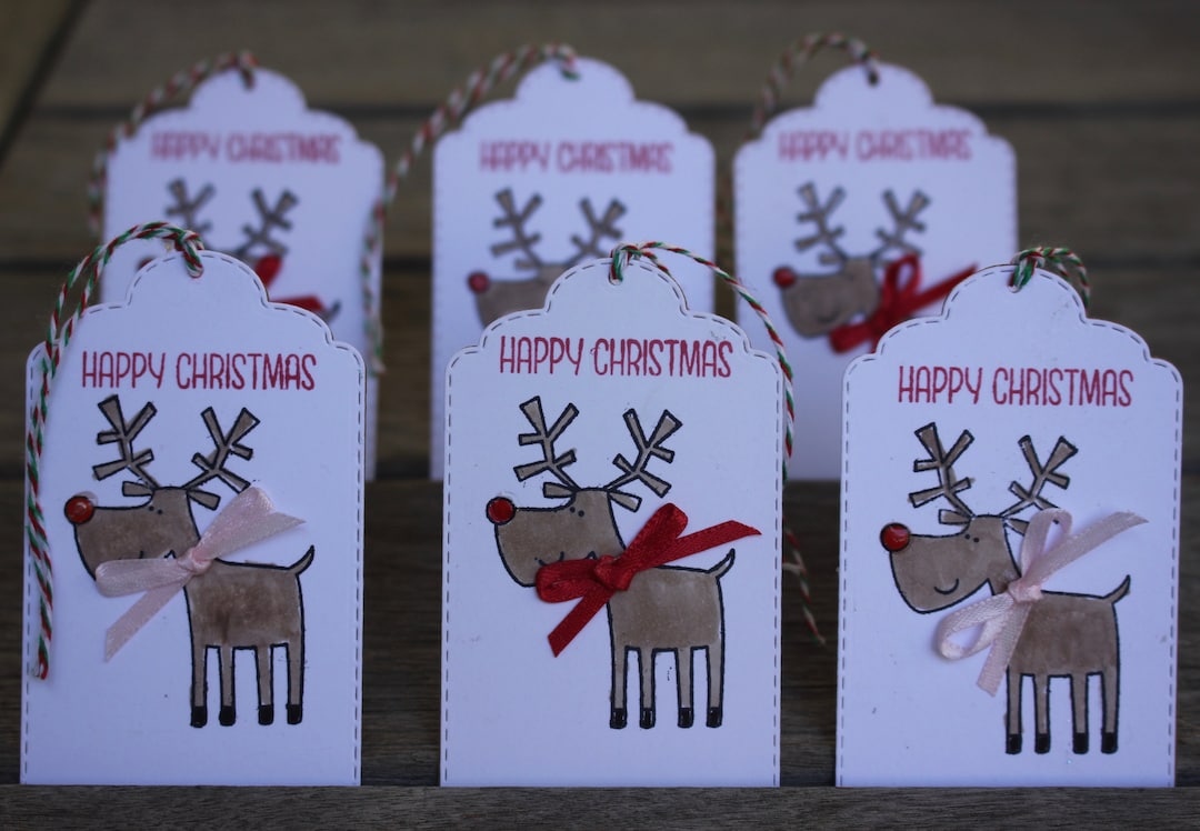 Christmas Reindeer Gift Tags, Reindeer Christmas Gift Tags, Kraft ...